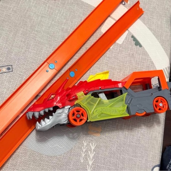 Hot Wheels | Toys | Fiery Dragon Race Track Set Red Orange Gray | Poshmark
